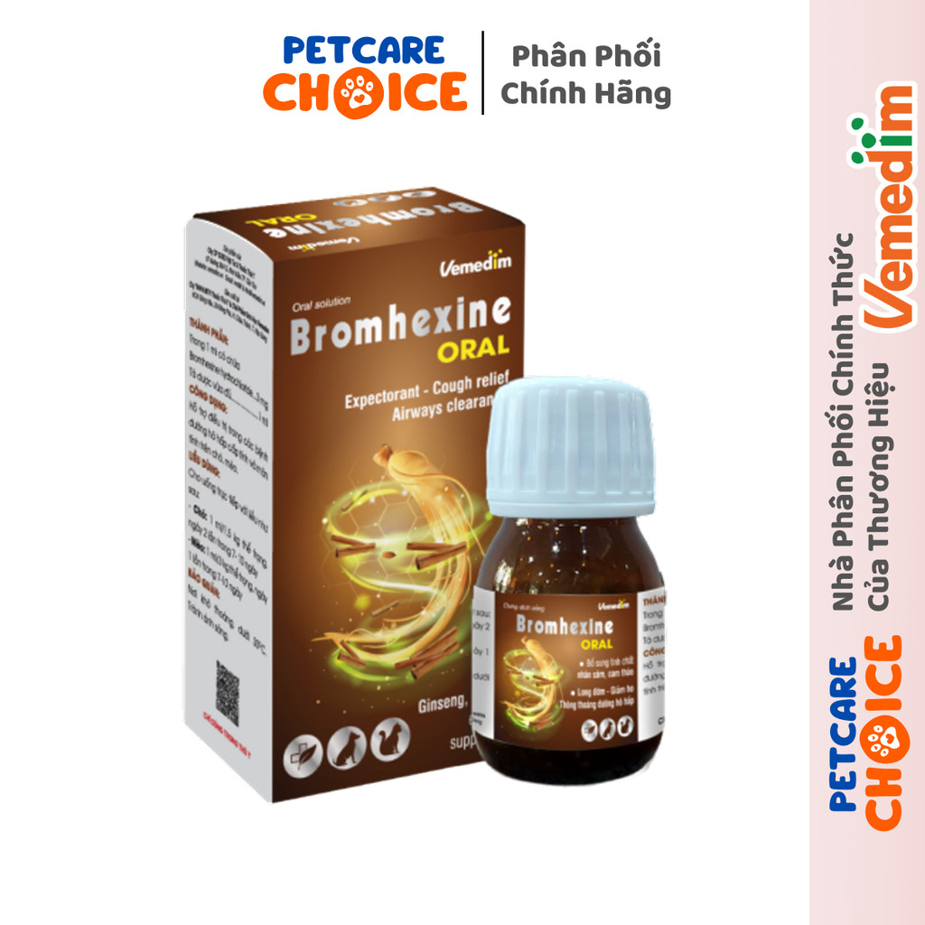 Bromhexine Oral Vemedim Respiratory Support Oral Syrup for Dogs and ...
