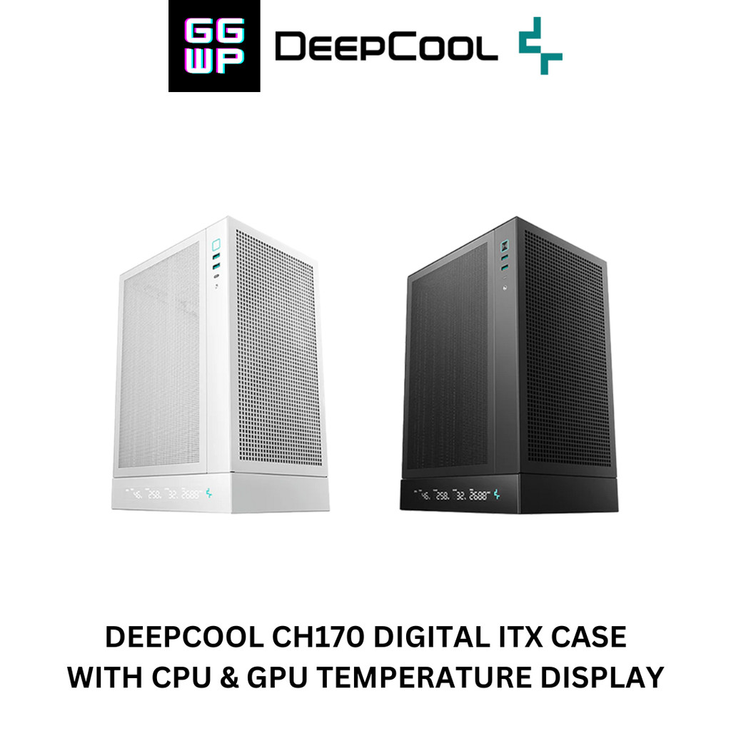 DEEPCOOL CH170 Digital Vertical ITX Case with Multiple Data Point ...