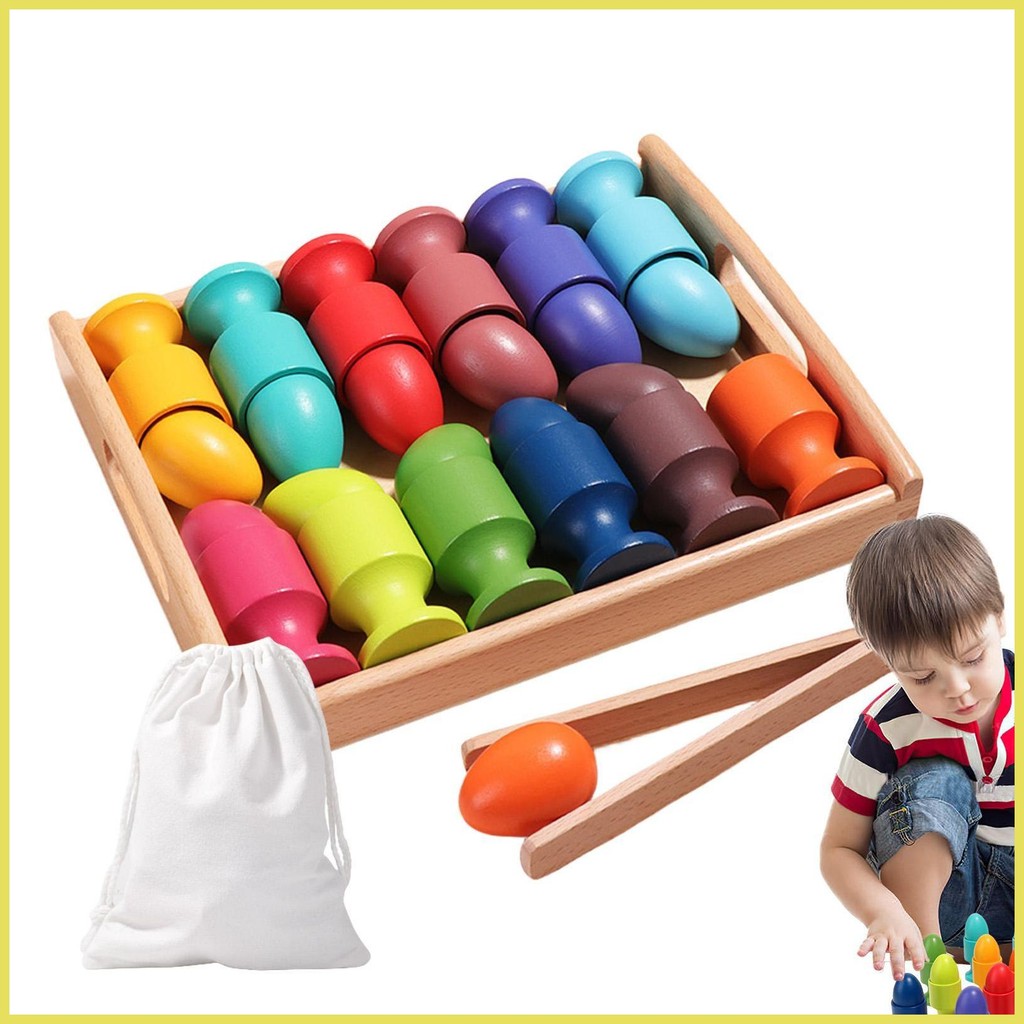 Color Matching Toys Wooden Color Ball Sorting Game Ball Matching Game ...