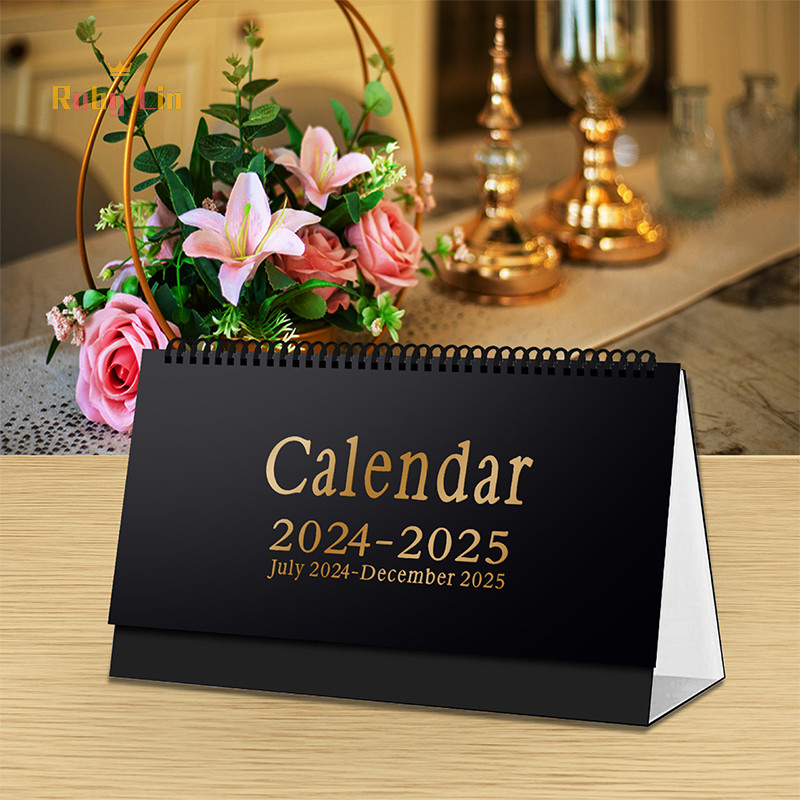 Ruby Lin Desk Calendar 2024-2025 Standing Flip 18 Months Calendar July ...