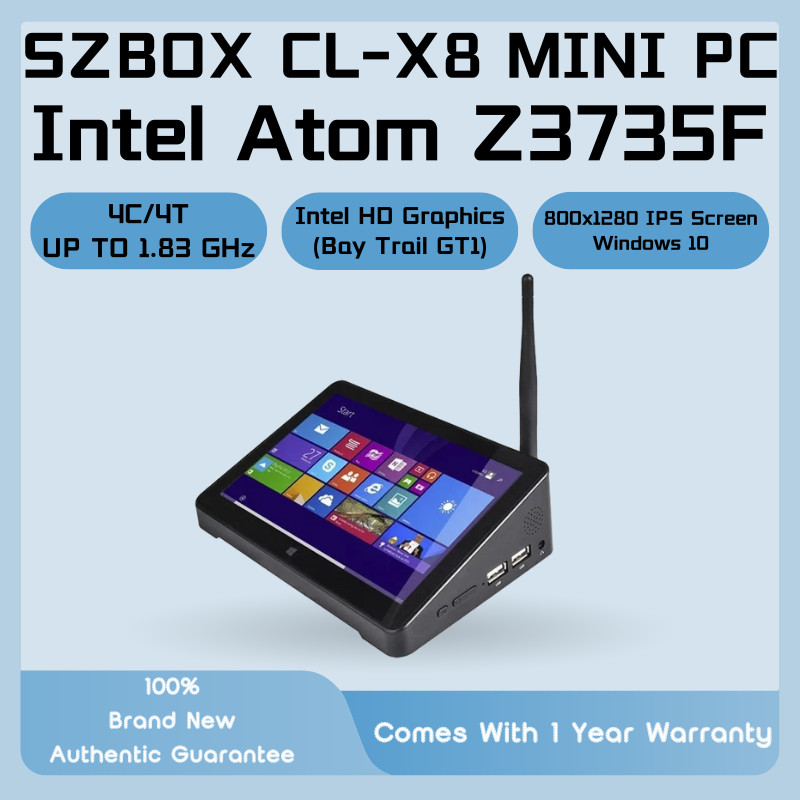 SZBOX CL-X8 MINI PC Intel Atom Z3735F 7" 800x1280 IPS Screen Windows 10 ...