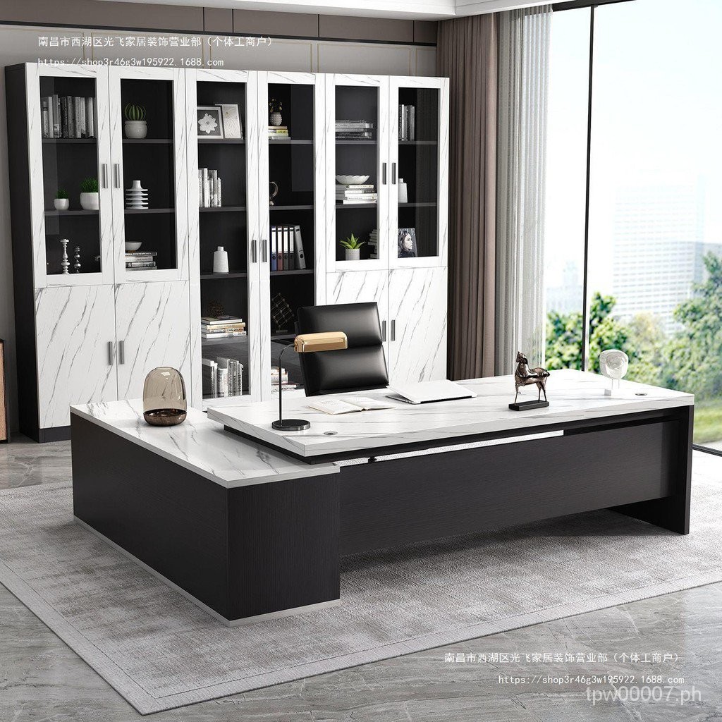Office Desk Simple Modern Table Boss Office Desk Furniture Executive ...