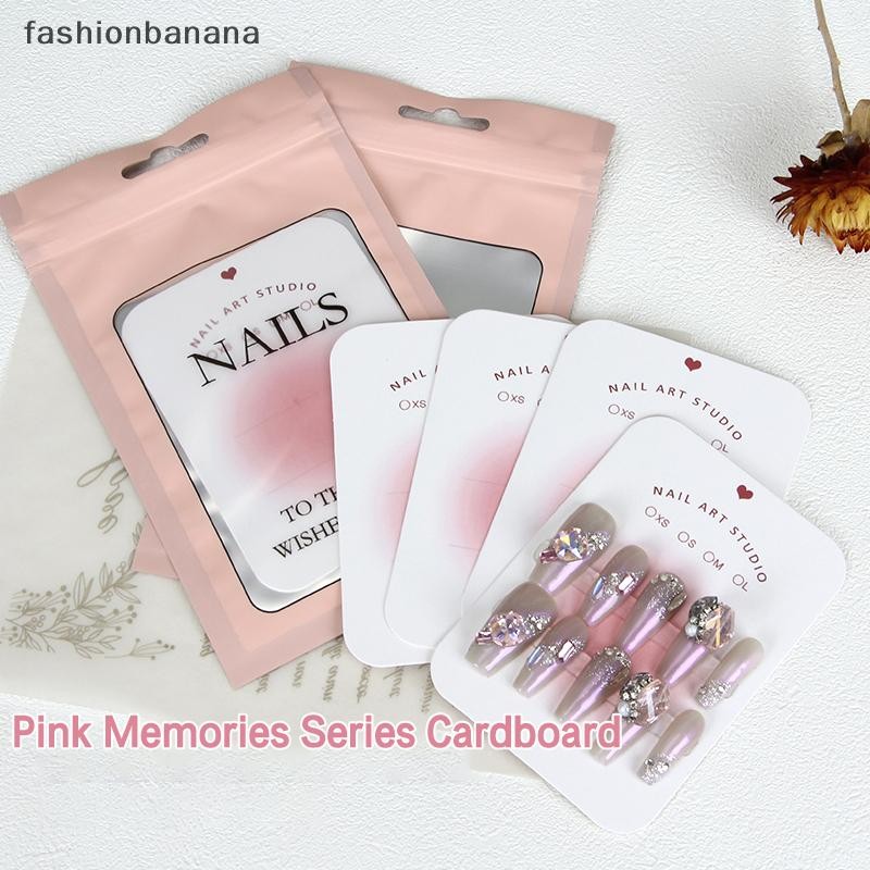 FBPH Bless 10Pcs Nail Display Fake Nails Card Decoration Storage ...