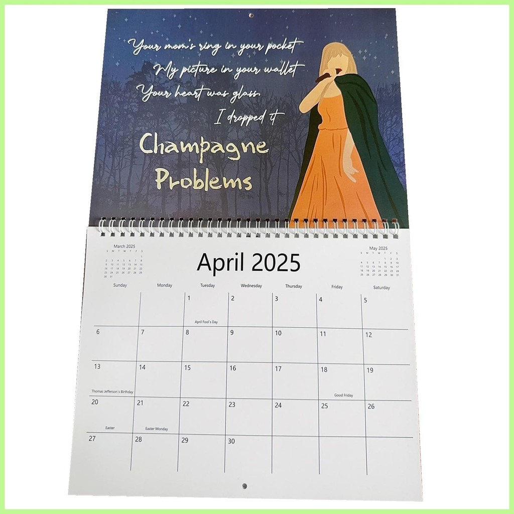 Singer Album Cover Calendar 2025 Calendar Singer Poster Decor Hot Music ...