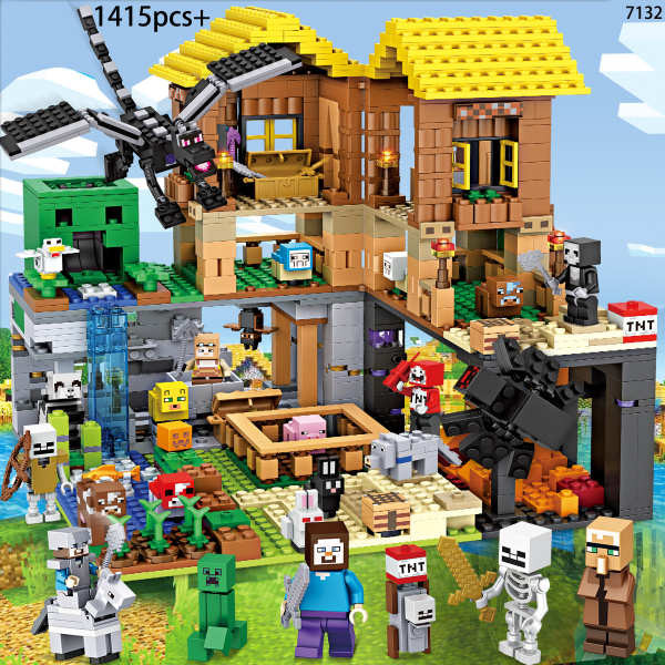 lego lego minecraft Minecraft Building Blocks Trap Cave Cottage Village ...