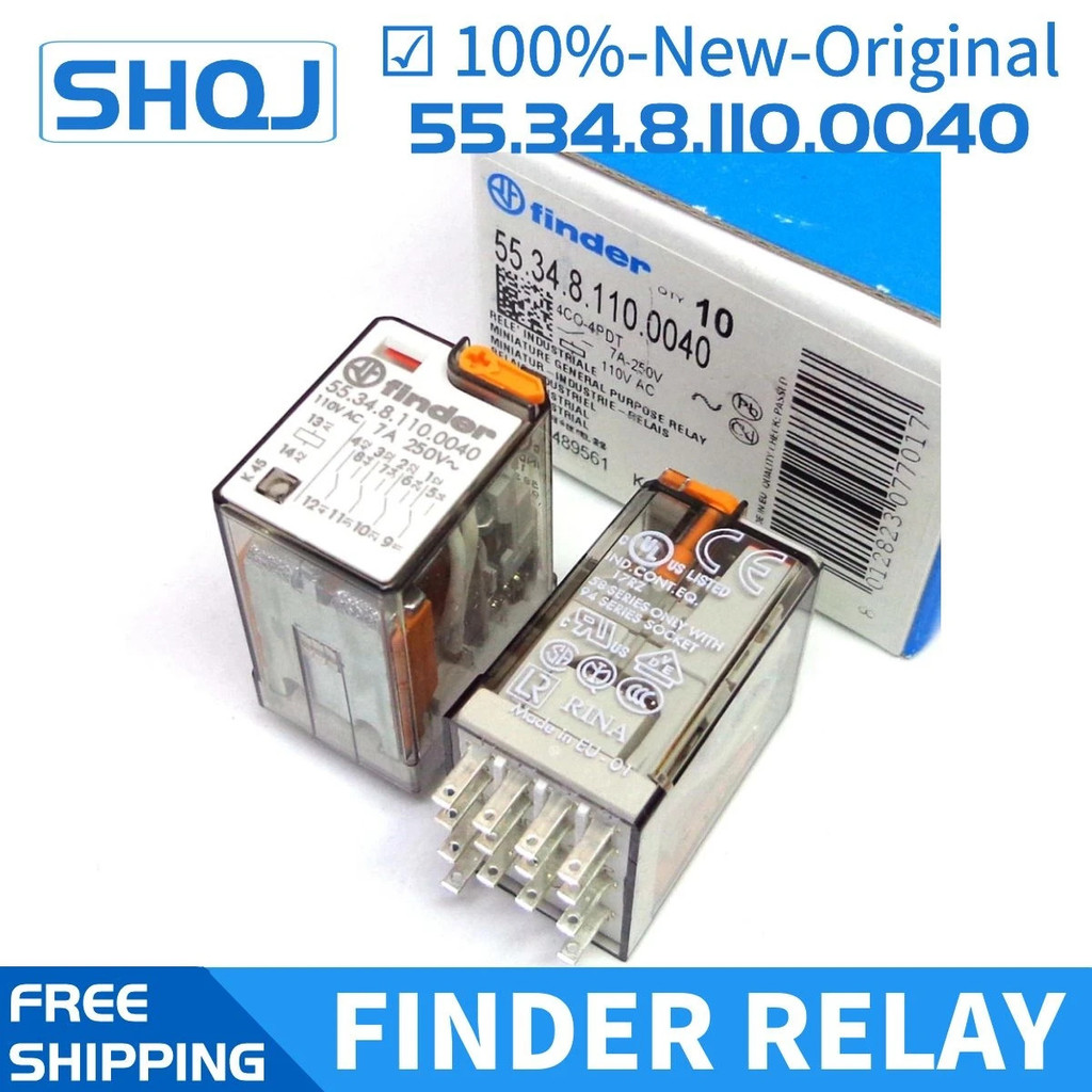 Finder Relay 55.34.8.110.0040 110VAC 4CO 14PIN 7A 100% -New-Original ...