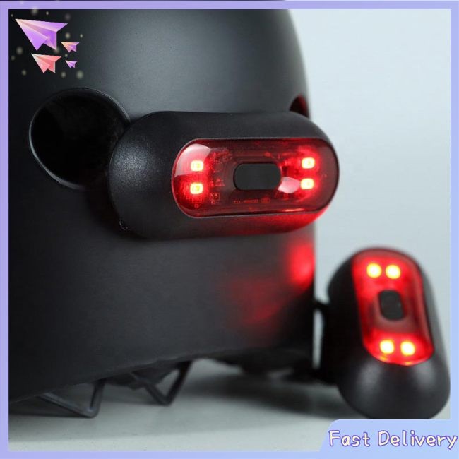 Motorcycle Helmet Brake Light, USB Rechargeable LED Safety Warning ...