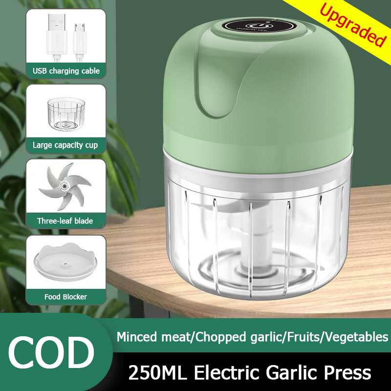 250ml Food Mixer Portable Mini Electric Garlic Masher Garlic Masher ...