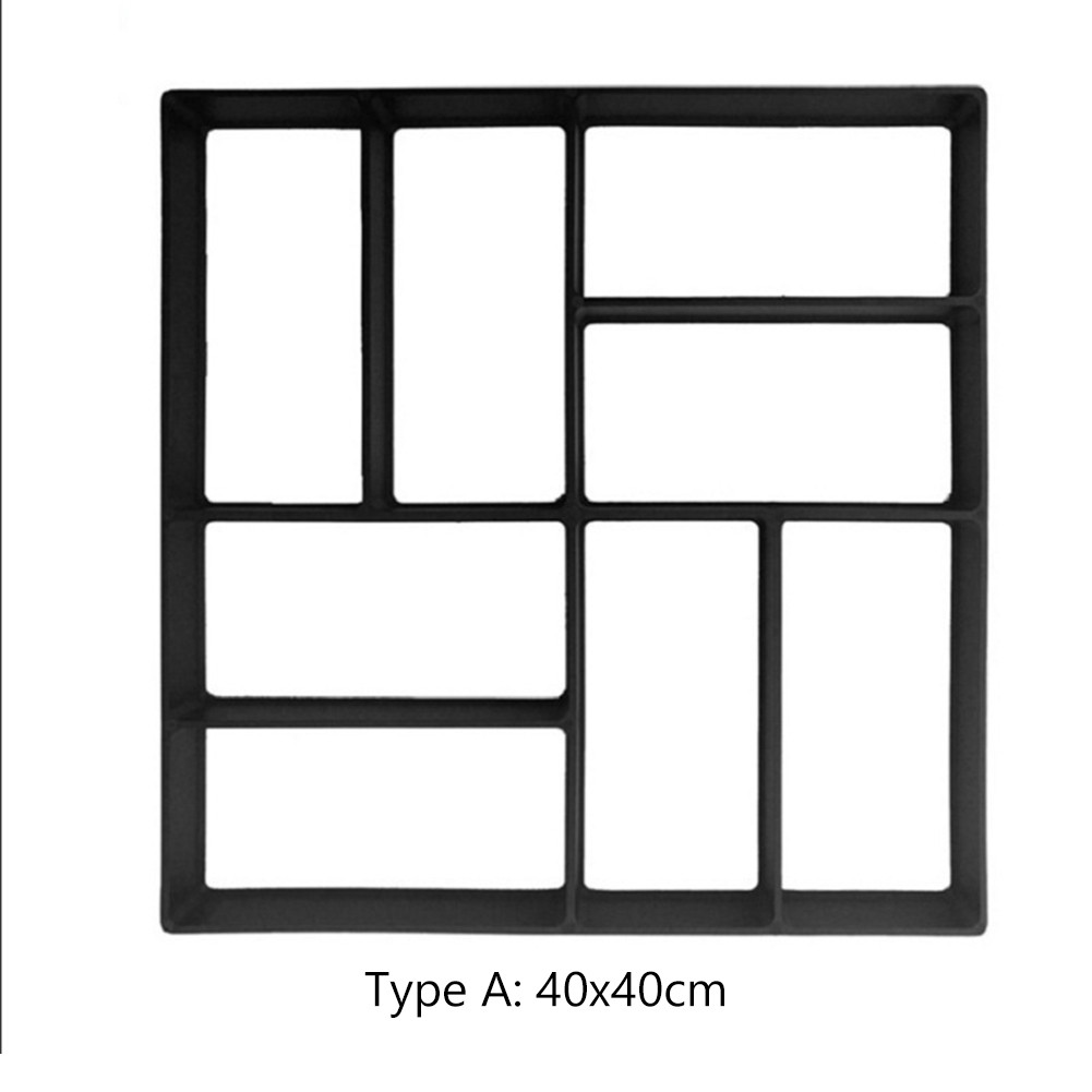Garden Pavement Mold DIY Paving Cement Brick Stone Road Concrete Path ...
