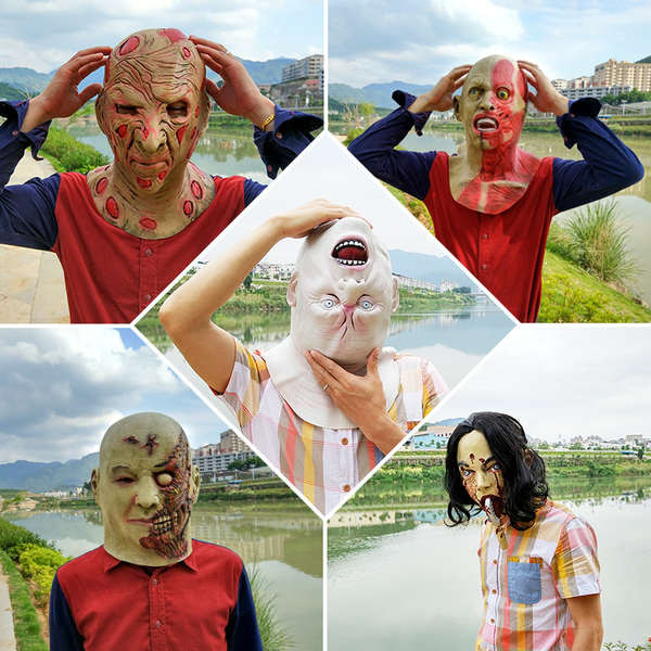 deadpool mask spiderman mask halloween face mask halloween cos scary ...