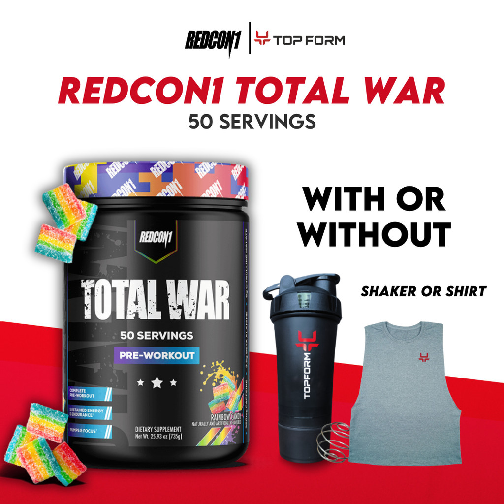 Redcon1 Total War Pre Workout Powder 50 Servings - Boost Energy ...
