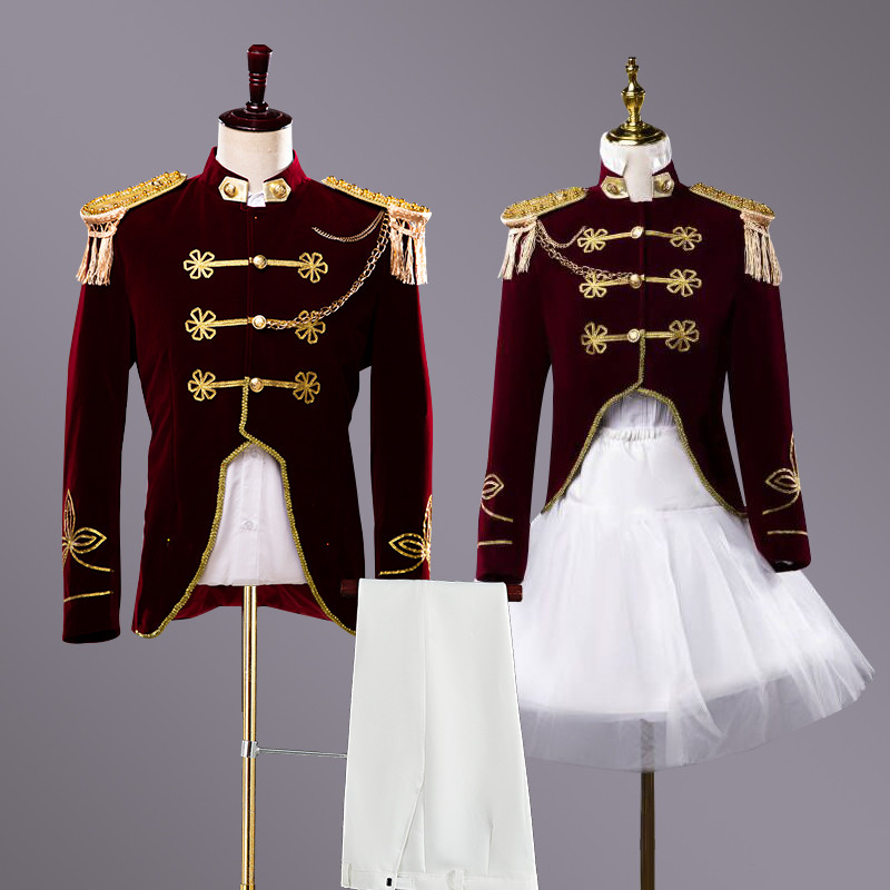 General Costume Army Costume European Court Costume Red Stage Drama ...