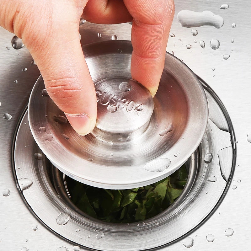 PP+Stainless Steel Kitchen Sink Filter Cover Sink Sewer Drain Lids ...