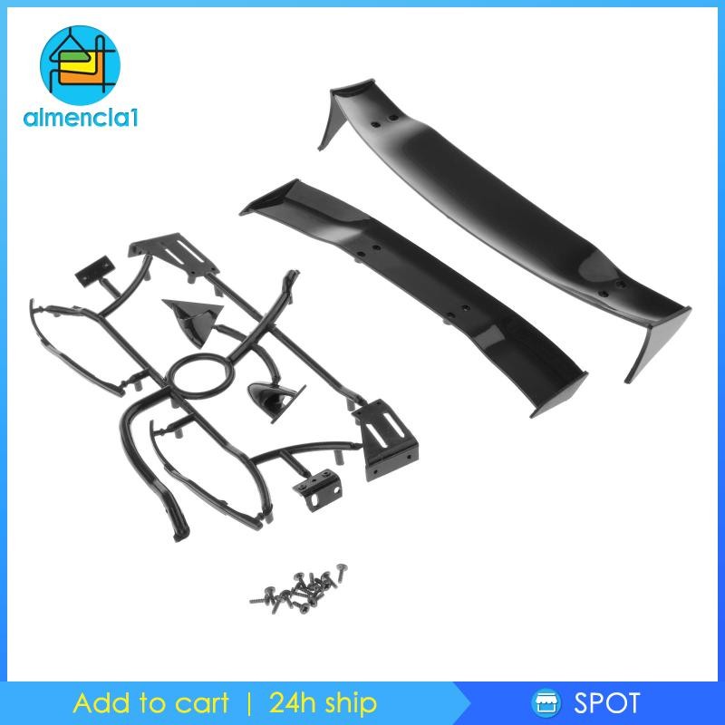 [Almencla1] RC Body Spoiler Wing/ Mirror/Windshield Wiper Kit for 1/10 ...