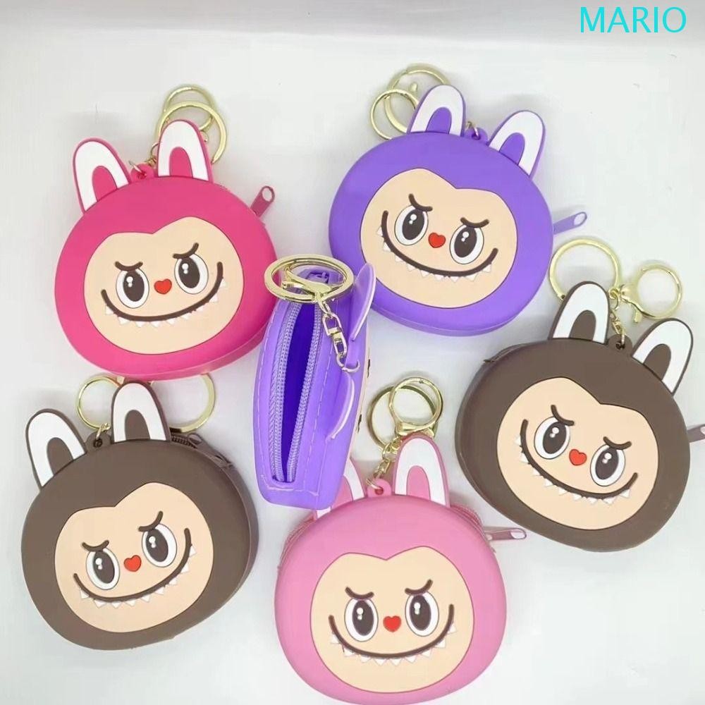 MARIO Labubu Zero Wallet, Resin Anime Peripherals Labubu Key Ring ...