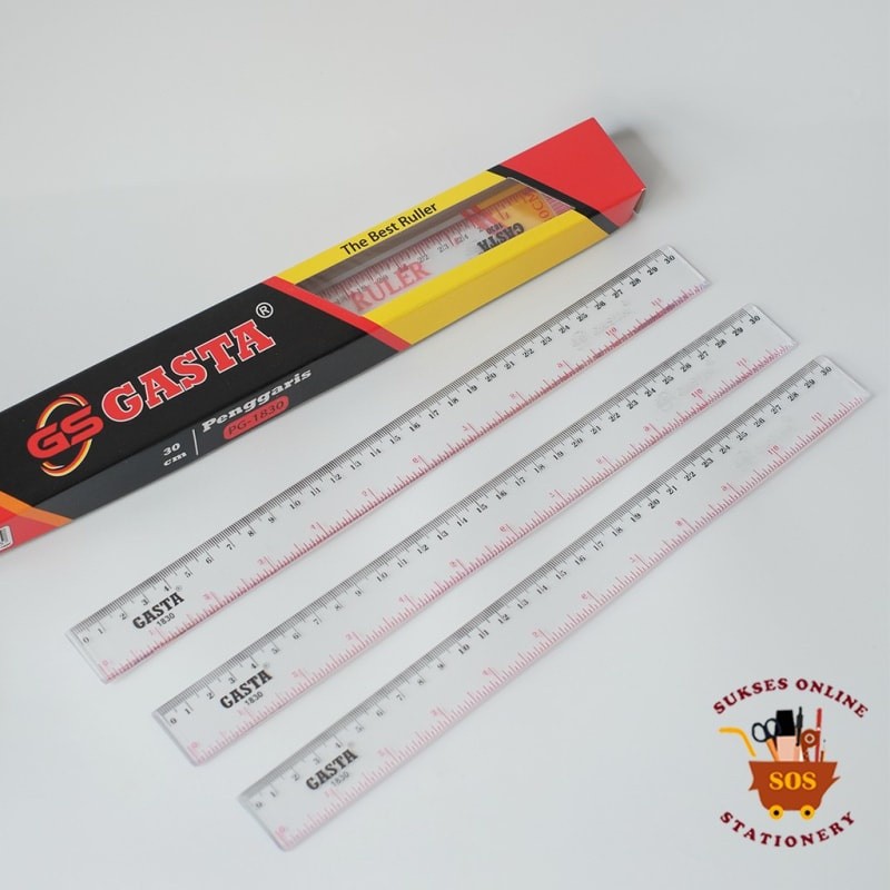 Sos GOMA Ruler 30 cm PG-1830 / Plastic Ruler / Ruler | Shopee Philippines