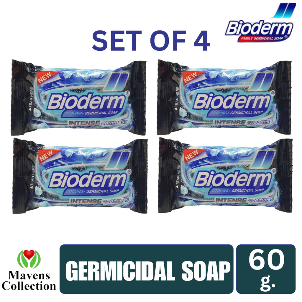(SET OF 4) Bioderm INTENSE Coolness 60g Germicidal Soap | Shopee ...