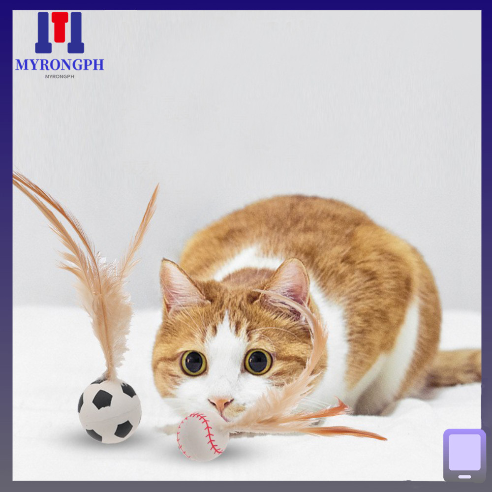 MYRONGPH Cat Toy Balls, Durable Silicone Interactive Bouncing Ball ...