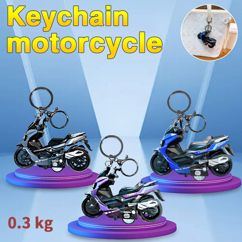 Car Motorcycle Keychain Movable Exquisite Mini Clockwork Motorcycle ...