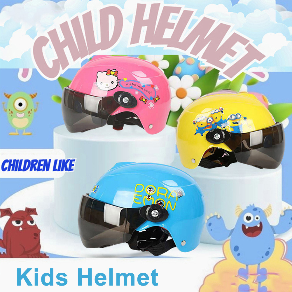 Cute Kids Helmet Motorcycle Children Helmet Cartoon Motorcycle Helmet ...