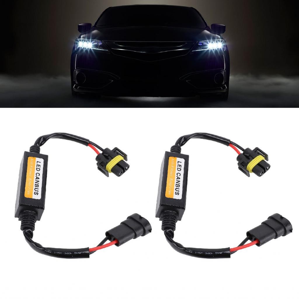 Bacony 2Pcs LED Headlight Decoder Anti Flickering Harness Error ...