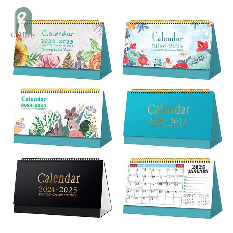 GMARTY Desk Calendar 2024-2025 Standing Flip 18 Months Calendar July ...