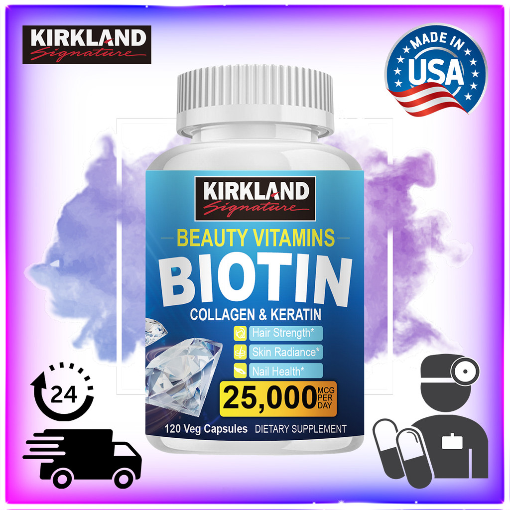 KIRKLAND Biotin Keratin and Collagen Supplements Contains ingredients ...