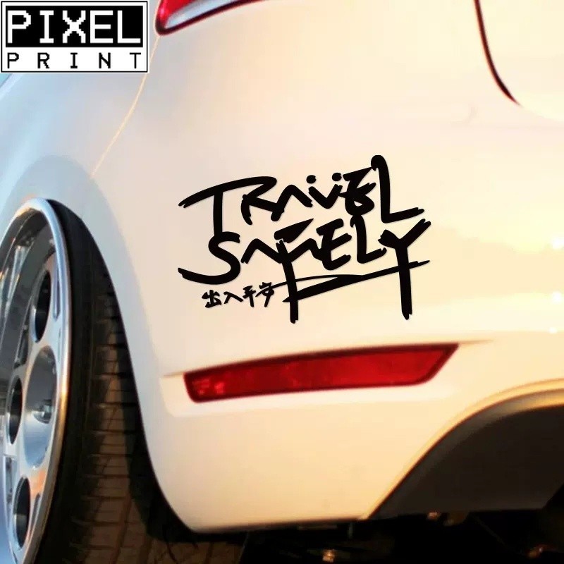 Travel Safely Japanese Sticker JDM Waterproof Motorcycles and ...