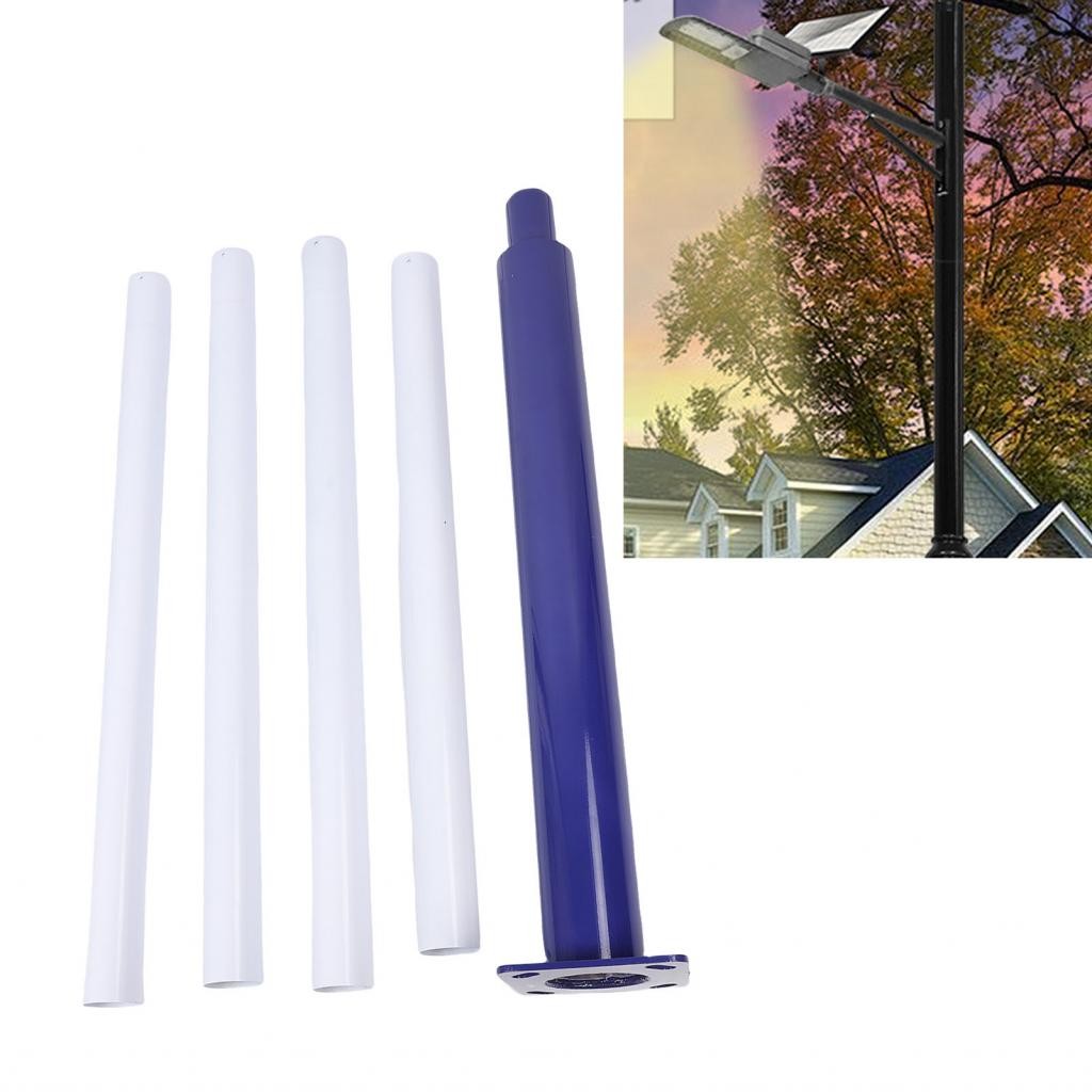 Metal Solar Street Lamp Post Easy Installation 16ft Height Split Design ...