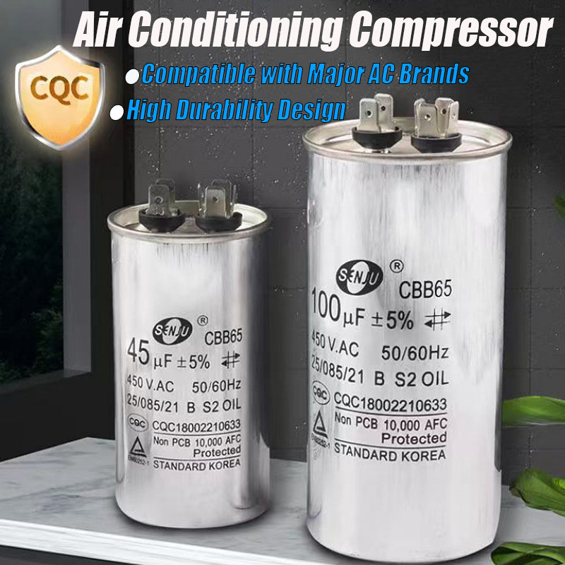Motor Capacitor Air Conditioner Compressor CBB65 AC 20UF 30UF 60UF 70UF ...