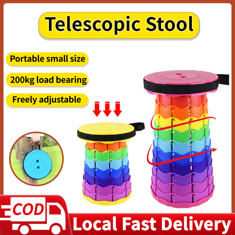 Outdoor Foldable Stool Telescopic Stool Sturdy Portable Plastic Stool ...
