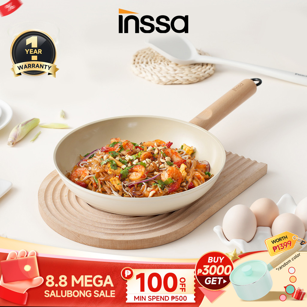 INSSA Non-Stick Frying Pan Upgrade Ceramic Coated Cookware Suitable for ...