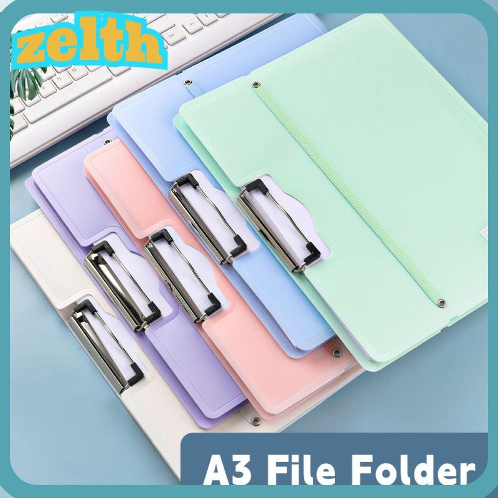 ZELTH Exam Paper Storage Clip, Multifunction Strap Design A3 File ...