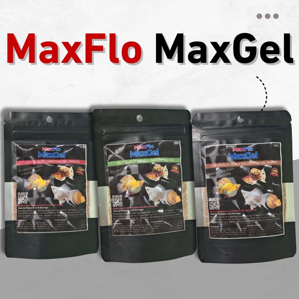 Maxflo MaxGel Fish Food Premix – Gel Carotene, Spirulina & Black ...