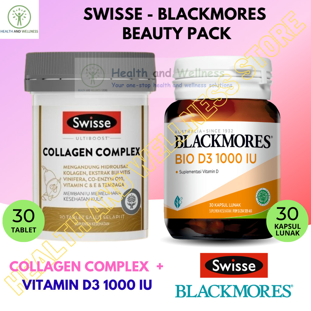 Swisse Ultiboost Collagen Complex and Blackmores Bio D3 1000 IU Soft ...