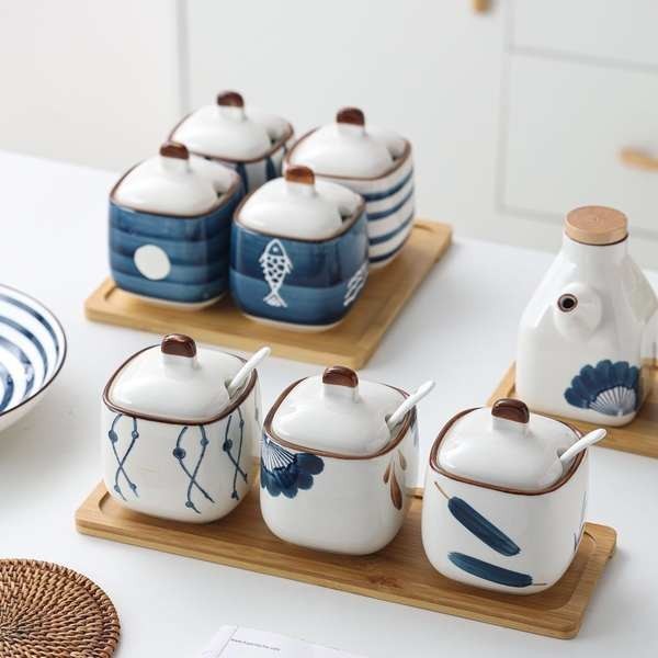 condiments container condiments organizer Japanese Ceramic Seasoning ...