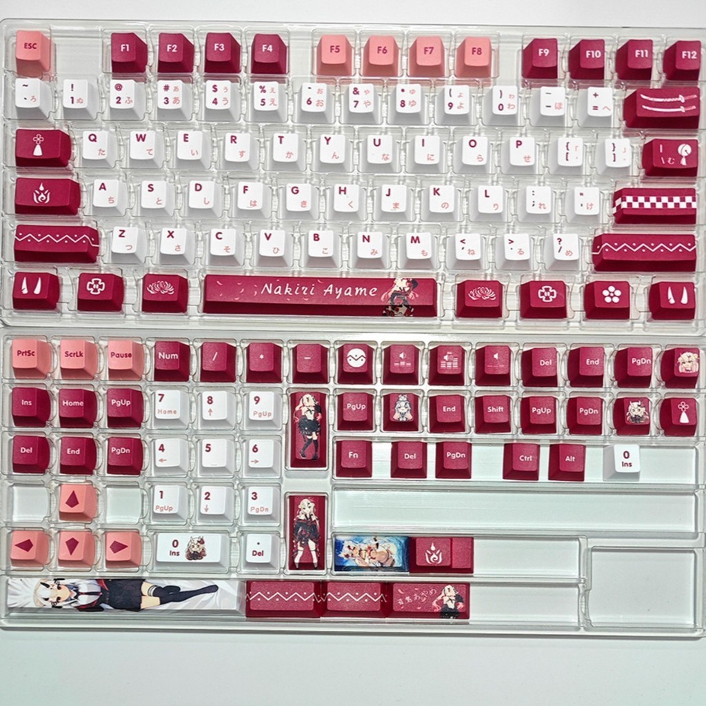 Hololive Keycap Nakiri Ayame Cherry Profile 132 Keys PBT Five-sided Dye ...