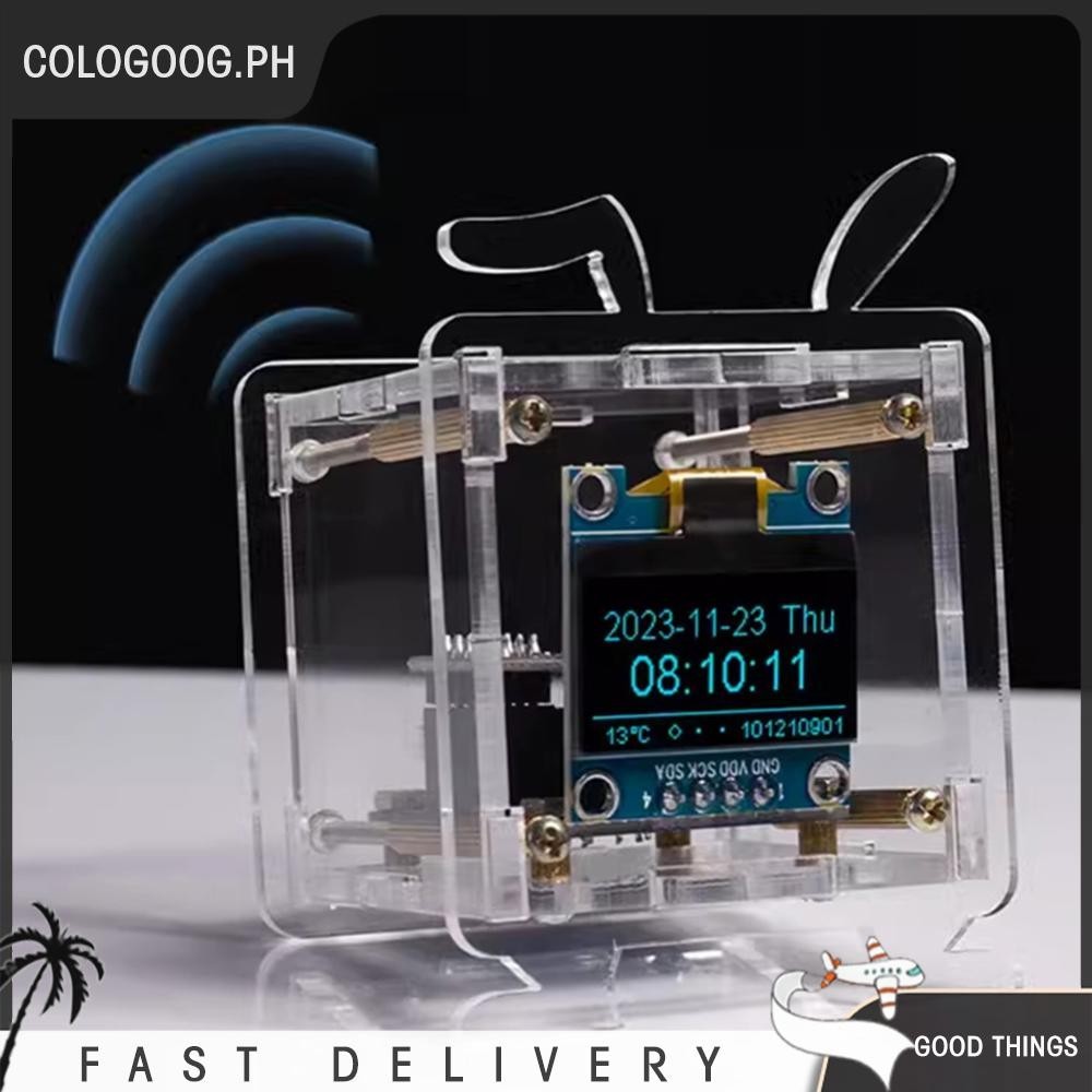 ESP8266 Electronic Kit OLED Display Mini Clock + Shell DIY Soldering ...