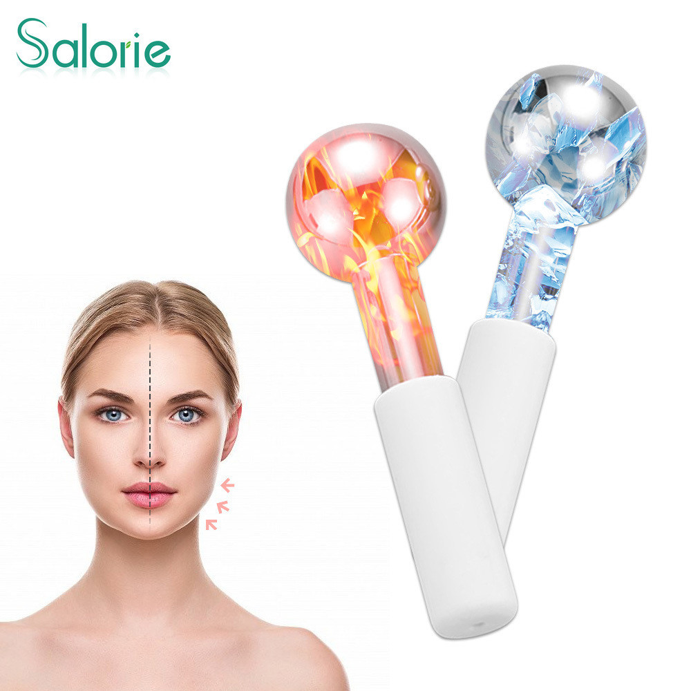 Facial Ice Globes Cold Hot Stainless Steel Facial Roller Skin Beauty ...