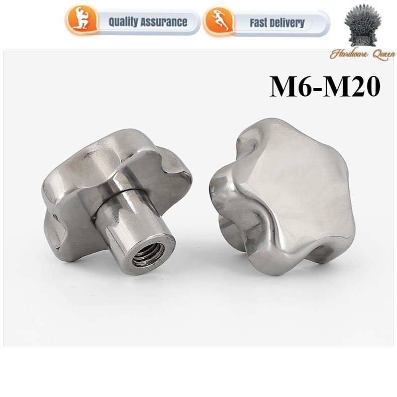 【1QP9】SUS304 StainlessTorx Handle Nut Handle Nut Star Hand Screw Nut M6 ...