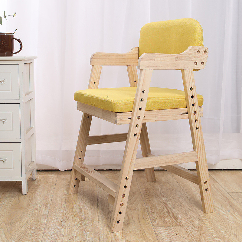 Chair for kids Solid wood children's learning chair with adjustable ...