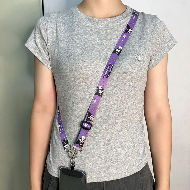 Cute Kuromi Mobile Phone Cross-Body Lanyard Hanging Neckband Strap ...