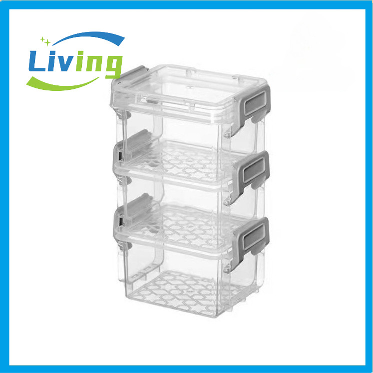 3 pcs Mini Stackable Storage Box Multi-layer Overlay Office Debris Box ...