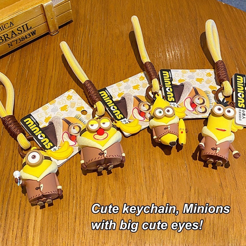Despicable Me 4 Minions Keychain Bob Kevin Otto Stuart Cartoon Bag ...