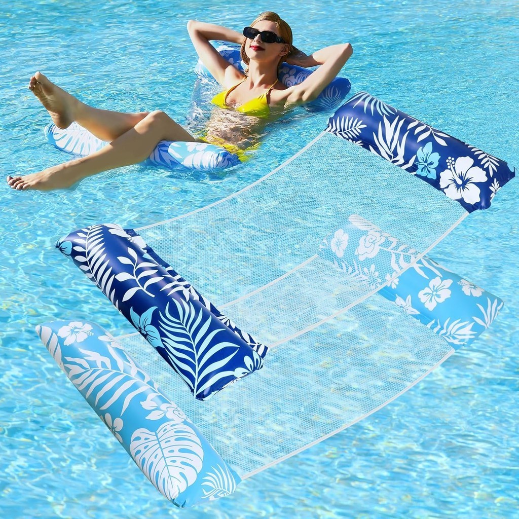 Sloosh 3 Pack Inflatable Pool Float Hammock, Water Hammock Lounges ...