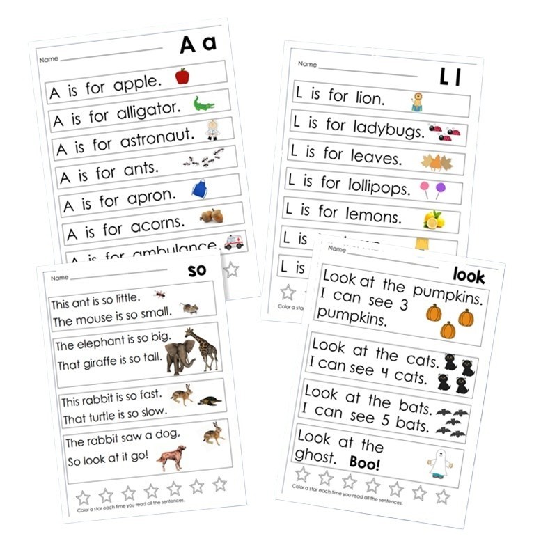 sightwordsentens High Frequency Words Reading English 26 Letters ...