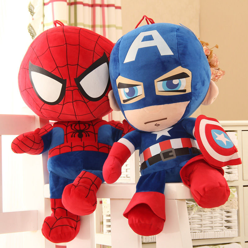 Avengers Doll Hero Plush Toy Ragdoll Spiderman Iron Man Captain America ...