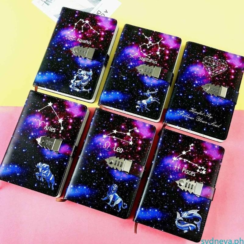 Best Locking Diary Combination Lock Journal Constellation Writing Diary ...