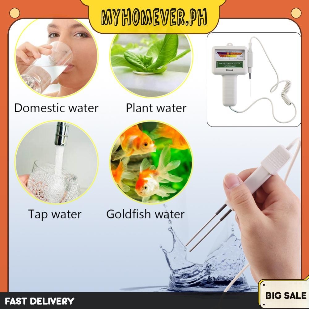 2 in 1 Chlorine Tester PH Tester PH & CL2 Meter Water Quality Analyzer ...