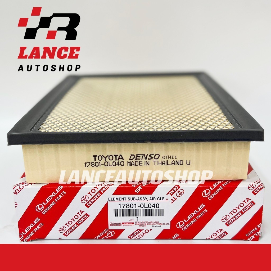 Air Filter Toyota Fortuner / Innova / Hi-Lux 2016-2020 17801-0L040 ...
